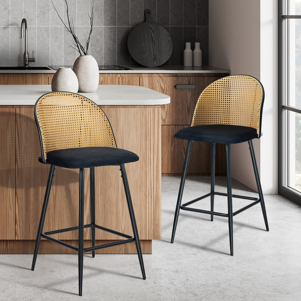 Set of Two Centrum Rattan High Back Barstool Set | Beautiful 95cm Mode – Ontrendideas Bed and Bath