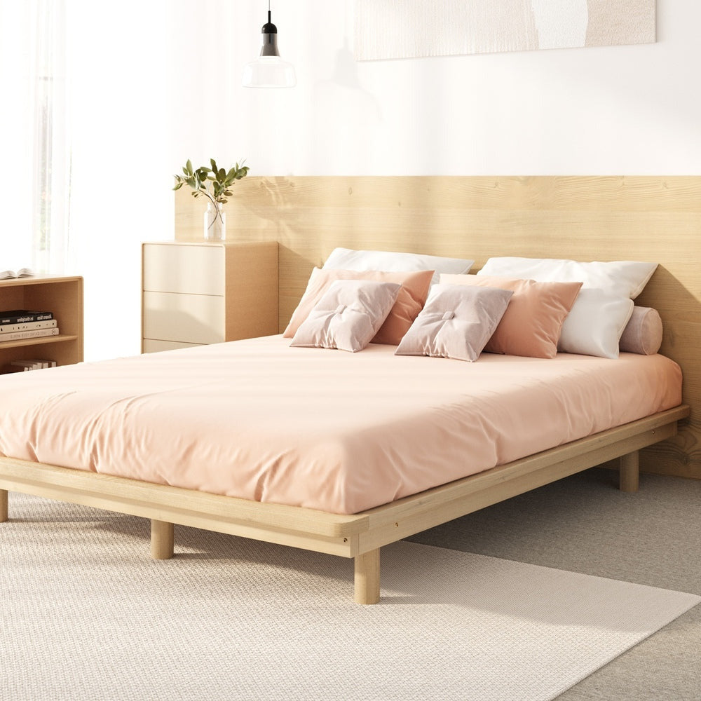 Scandi Alto Premium Timber Platform Bed | Reinforced Durable Wooden Fl ...