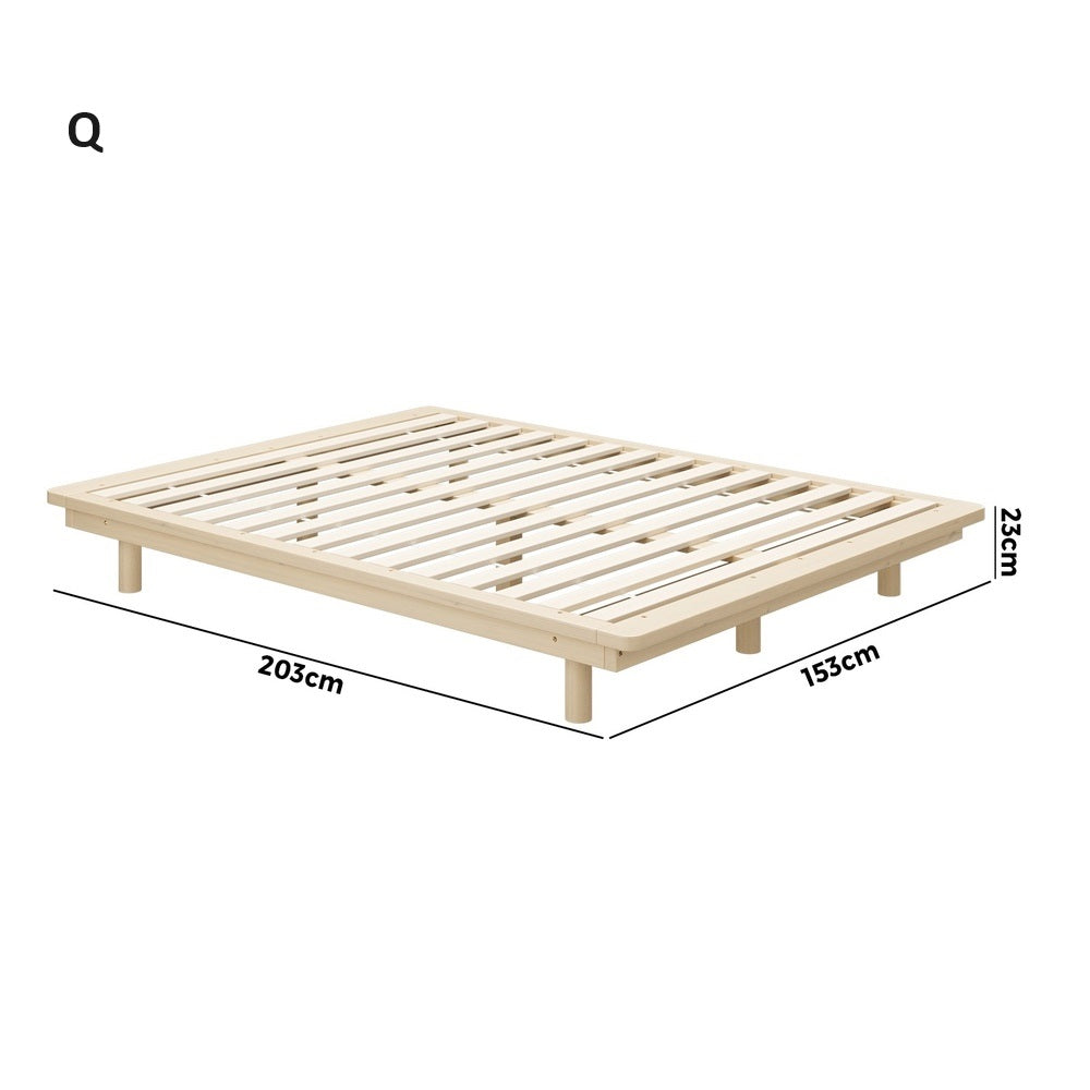 Scandi Alto Premium Timber Platform Bed | Reinforced Durable Wooden Fl ...