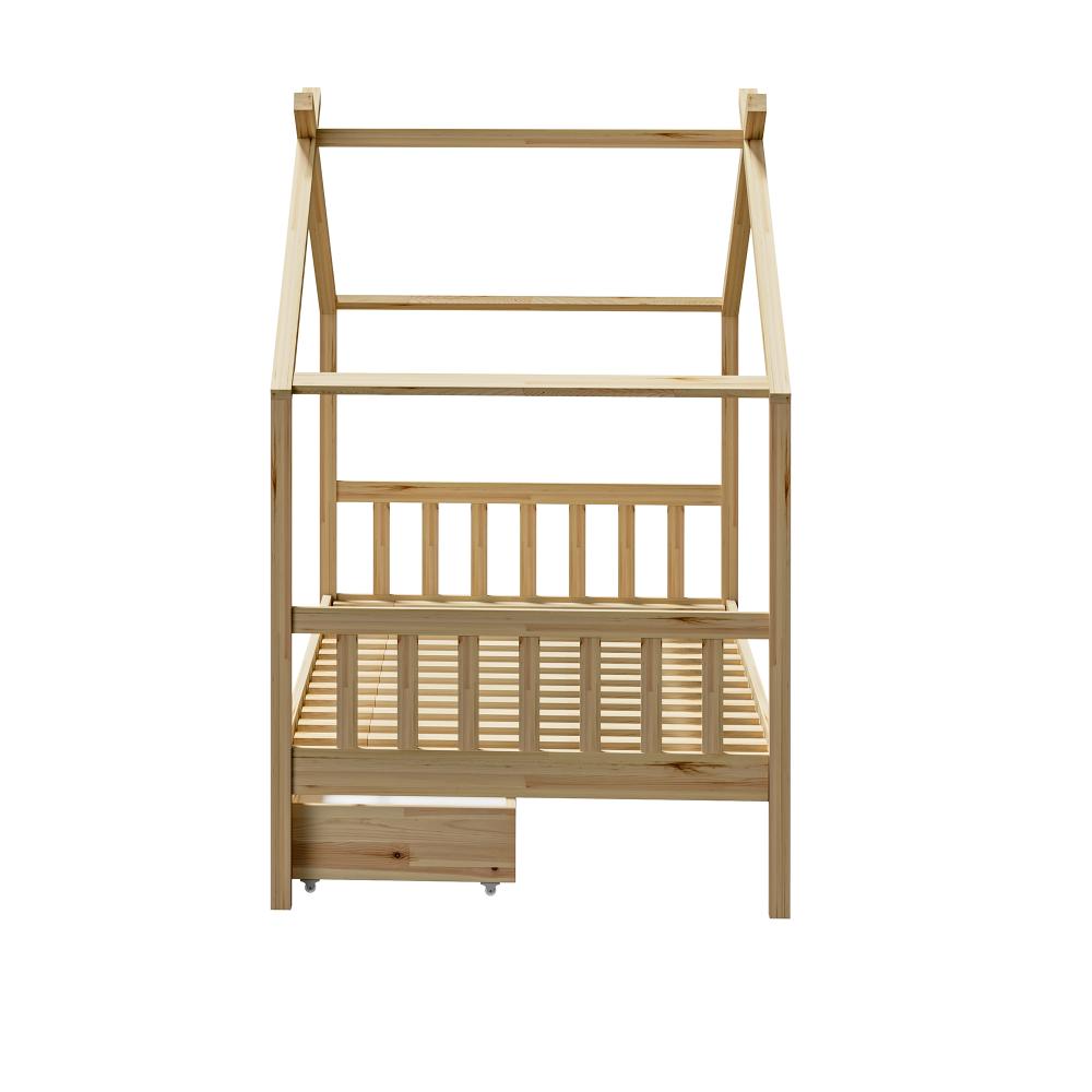 Scandi Luxe Premium Kids Timber House Bed with Drawers | Funzee Kids H ...