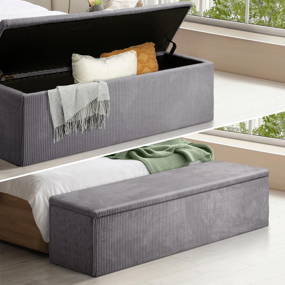 Milo Luxe Premium Two in One XL Ottoman Storage Box and Seating Bench ...