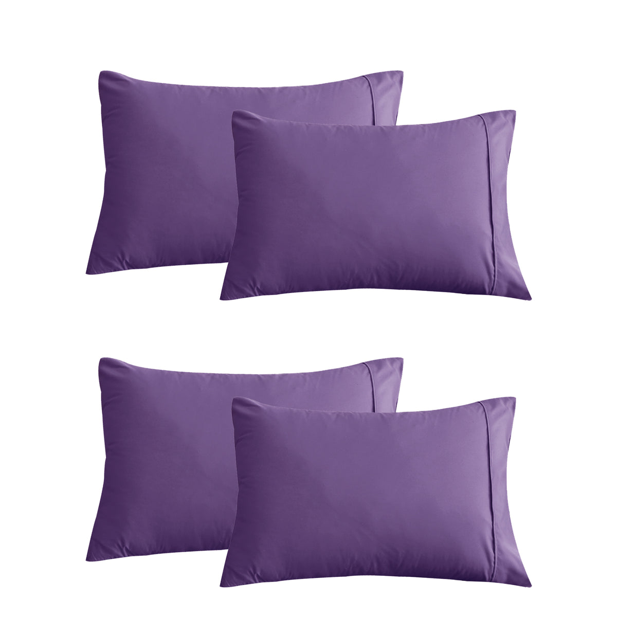 Set of Four Easy Care Cotton Blend Percale Standard Pillowcases | Four ...