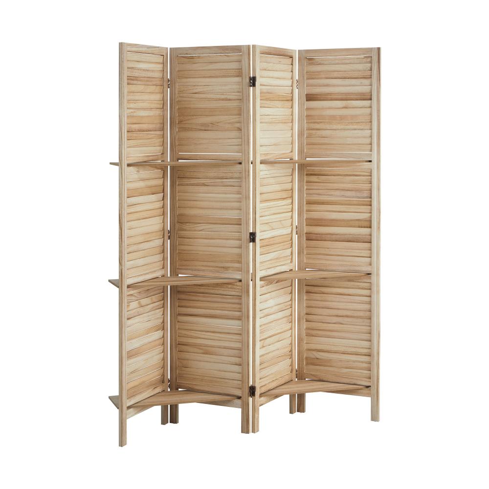 Amalfi Timber Louvre Room Divider & Privacy Screens with Shelves| Vers ...