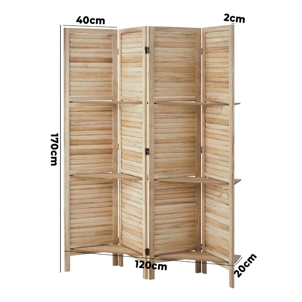 Amalfi Timber Louvre Room Divider & Privacy Screens with Shelves| Vers ...