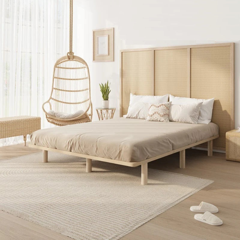 Scandi Luxe Premium Timber Platform Bed | Reinforced Durable Wooden Fl ...