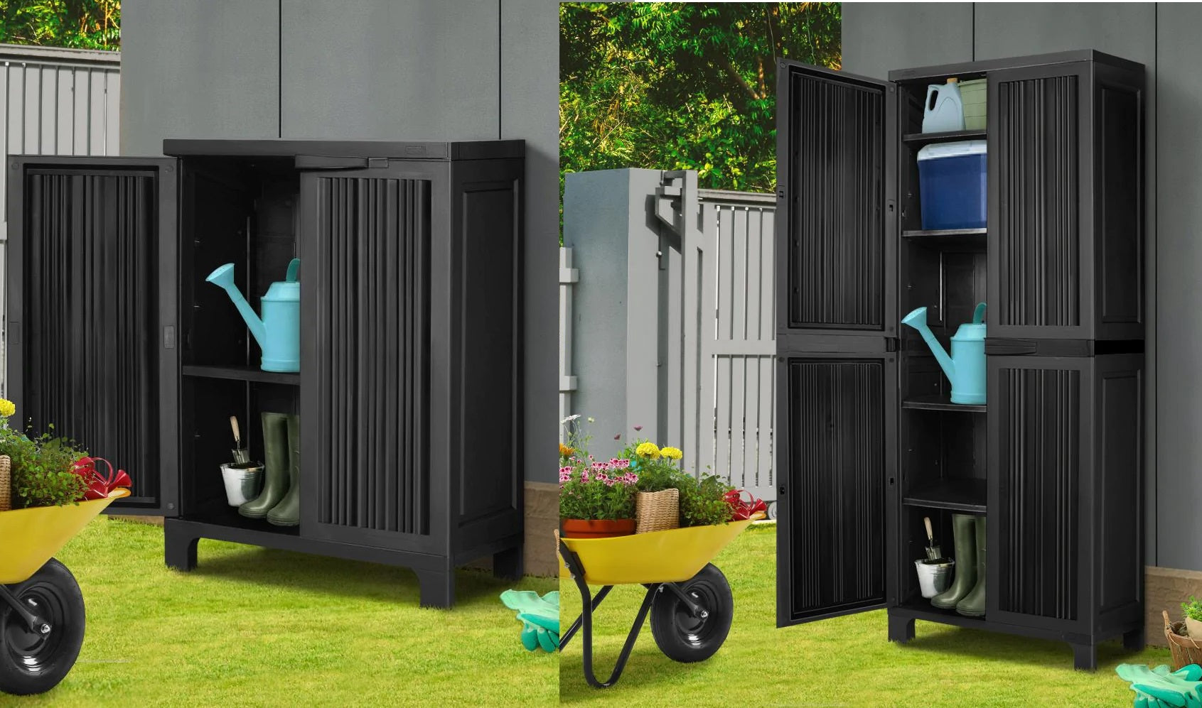 Forte Weatherproof Outdoor Storage Cabinet Box | Lockable Garden or Ga ...