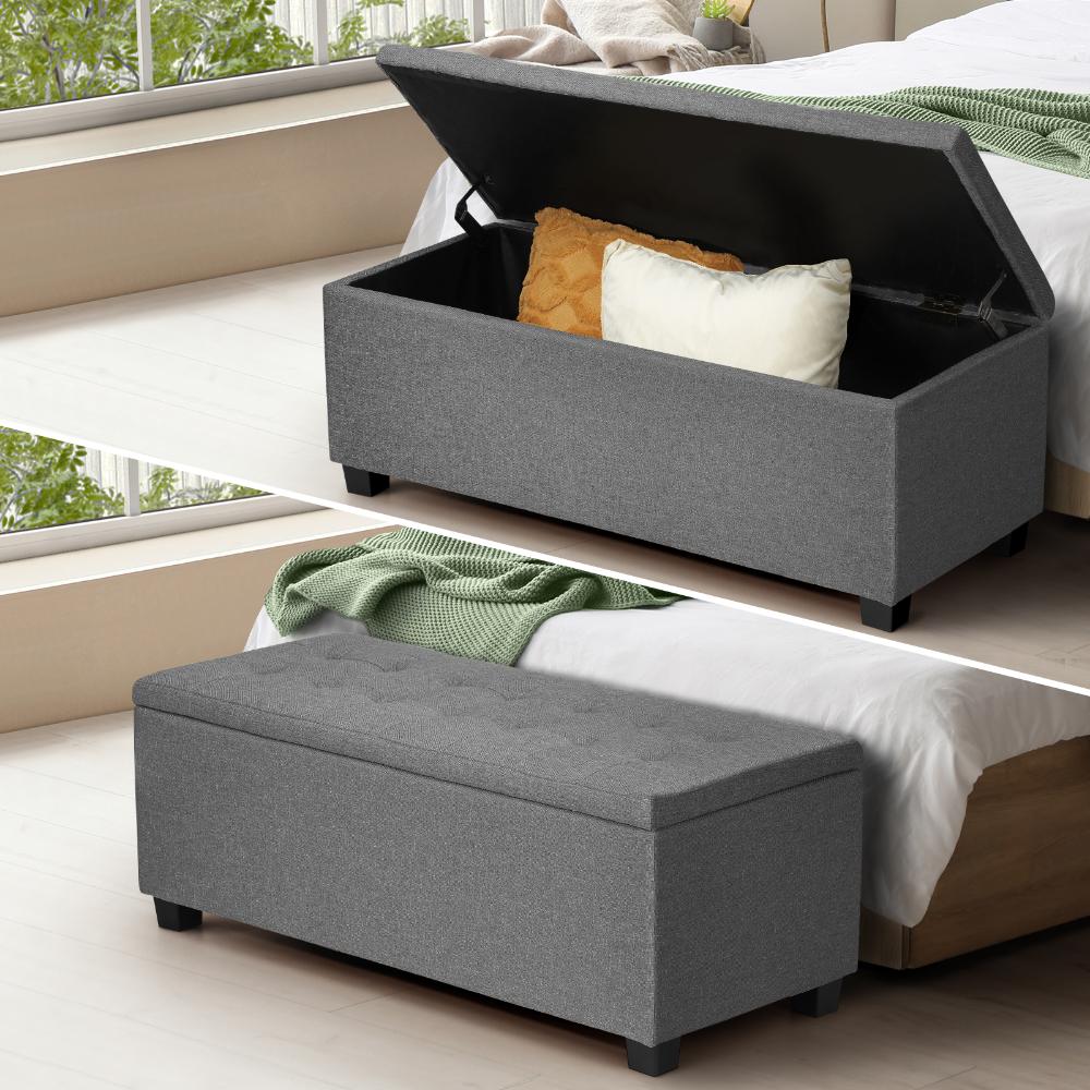 Premium Two in One Ottoman Storage Box and Seating Bench | Blanket Box ...